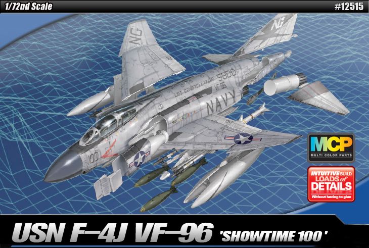 Военен самолет - USN F-4J VF-96 Showtime 100 - макет - store.bg
