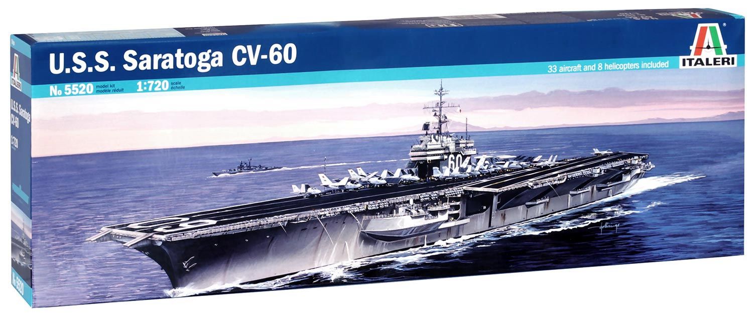 Самолетоносач - U.S.S. Saratoga CV-60 - макет - store.bg